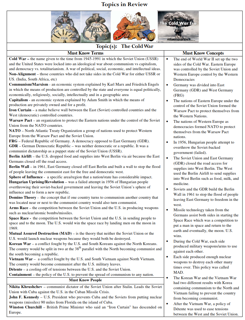 Global II - The Cold War - LearnSocialStudies